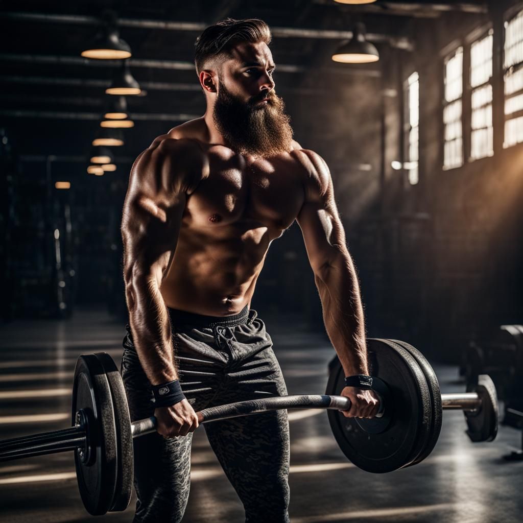 Bending barbells - AI Generated Artwork - NightCafe Creator