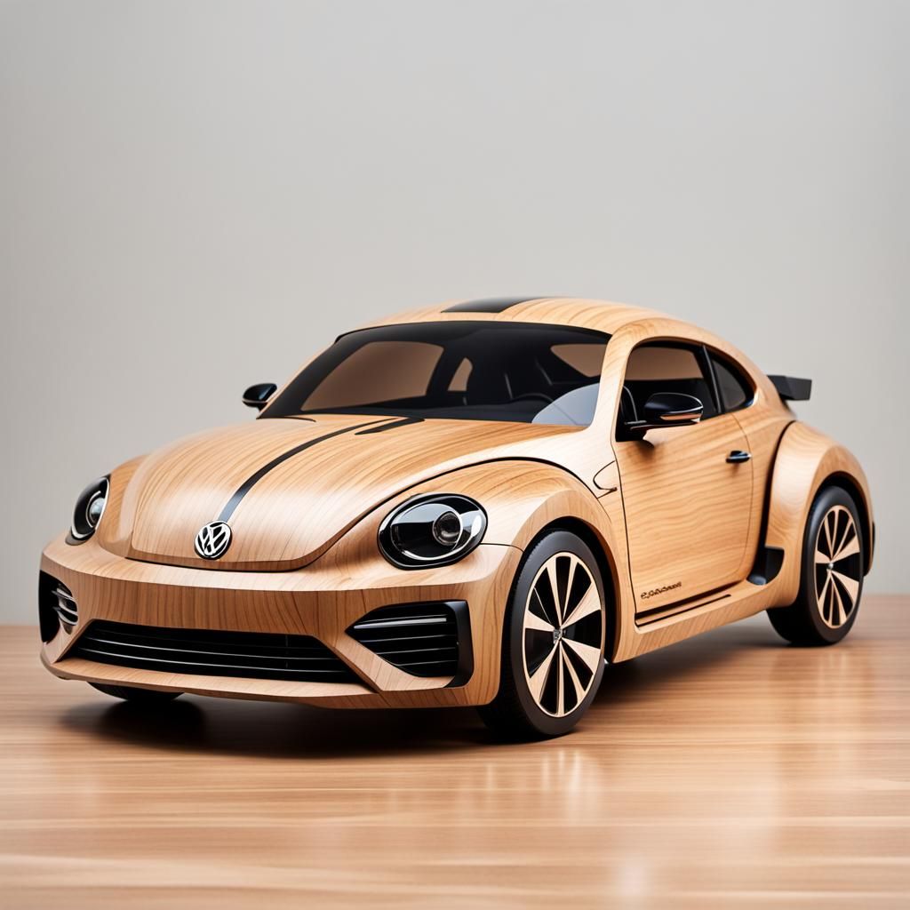 Wooden Volkswagen Beetle - AI Generated Artwork - NightCafe Creator