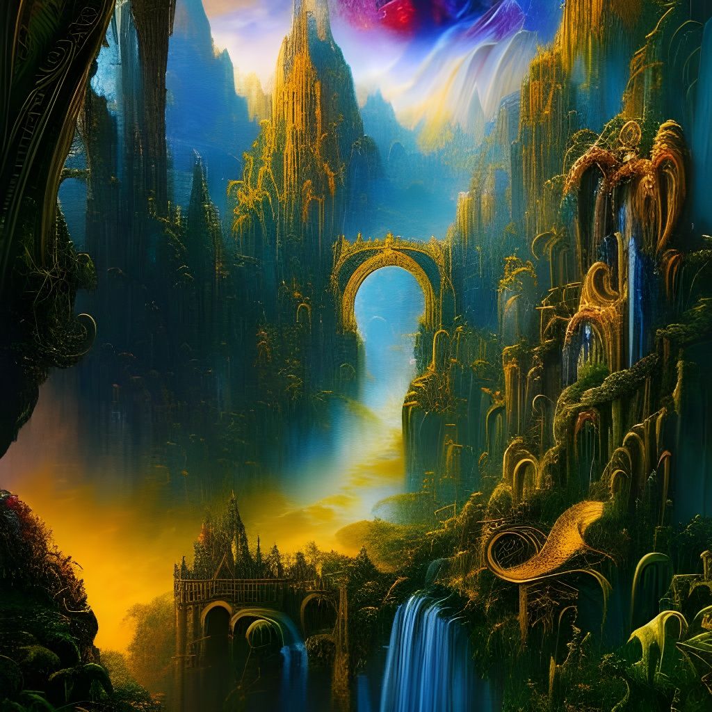 Fantasy Landscape - AI Generated Artwork - NightCafe Creator