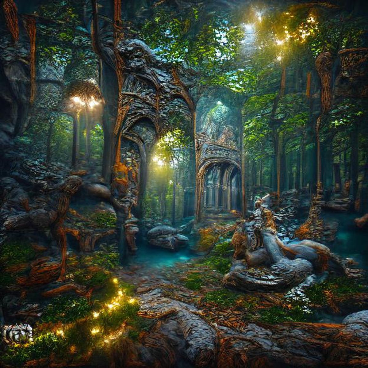 Beautiful enchanted forest beautifully lit Ferdinand Knab (4) [8K 3D 8k ...