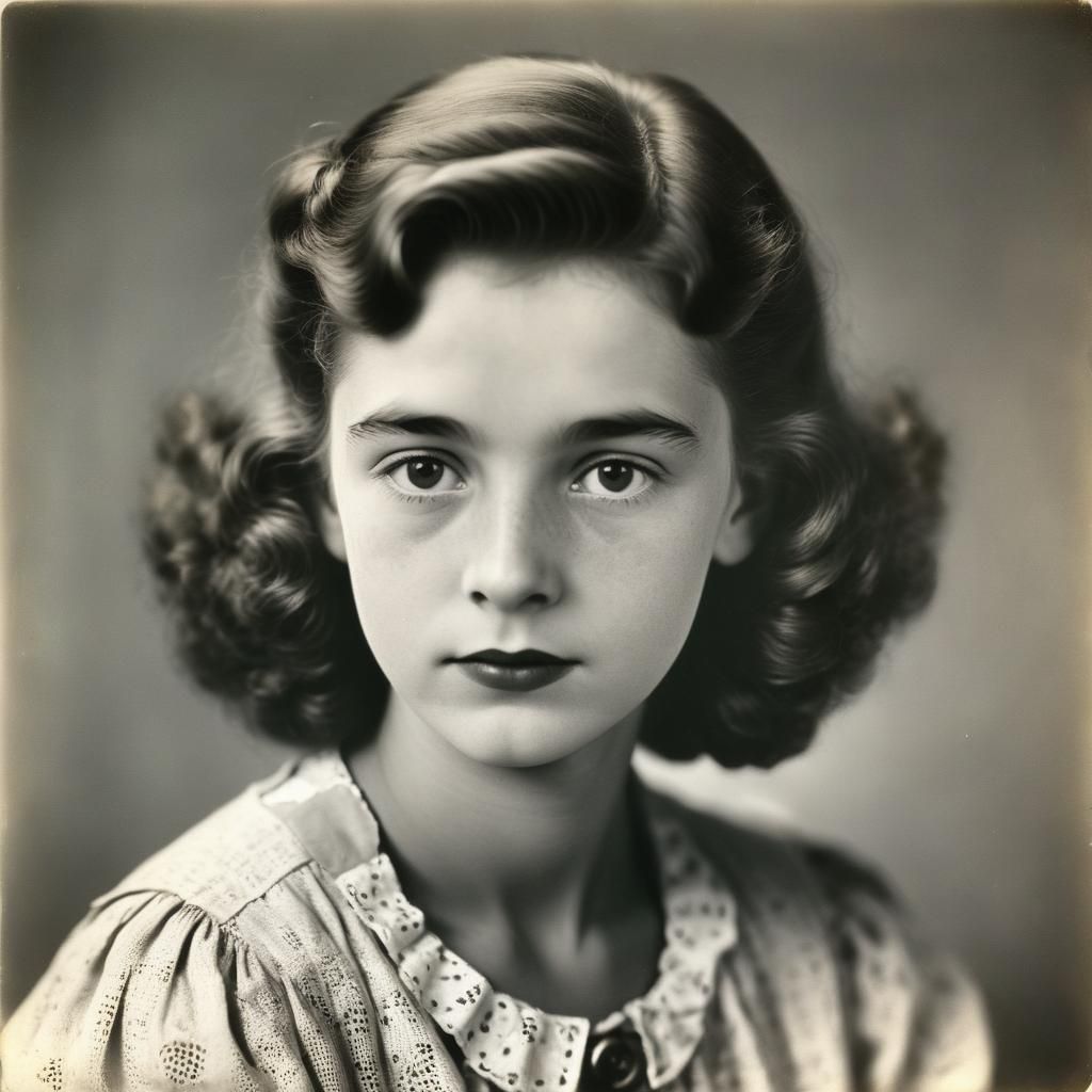 Vintage-Inspired Portrait in Soft Focus - AI Art