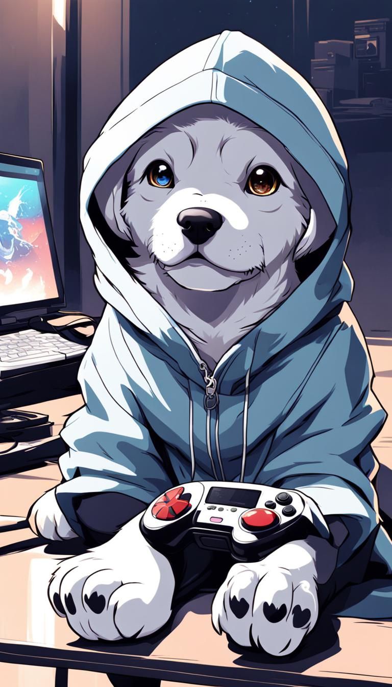 Gamer Pup 🎮 - AI Generated Artwork - NightCafe Creator