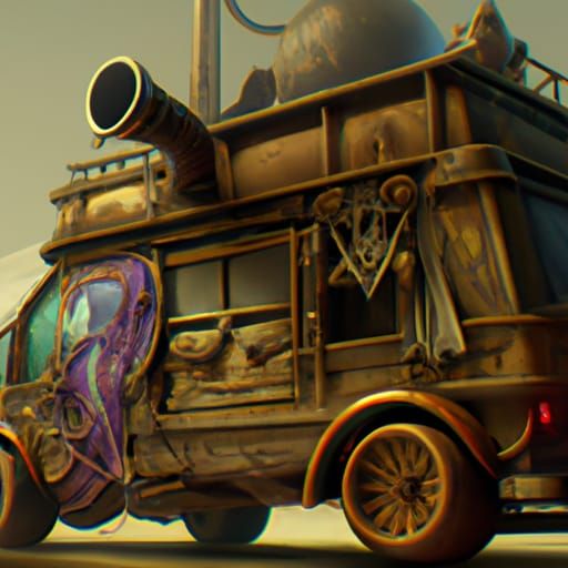 Steampunk van - AI Generated Artwork - NightCafe Creator