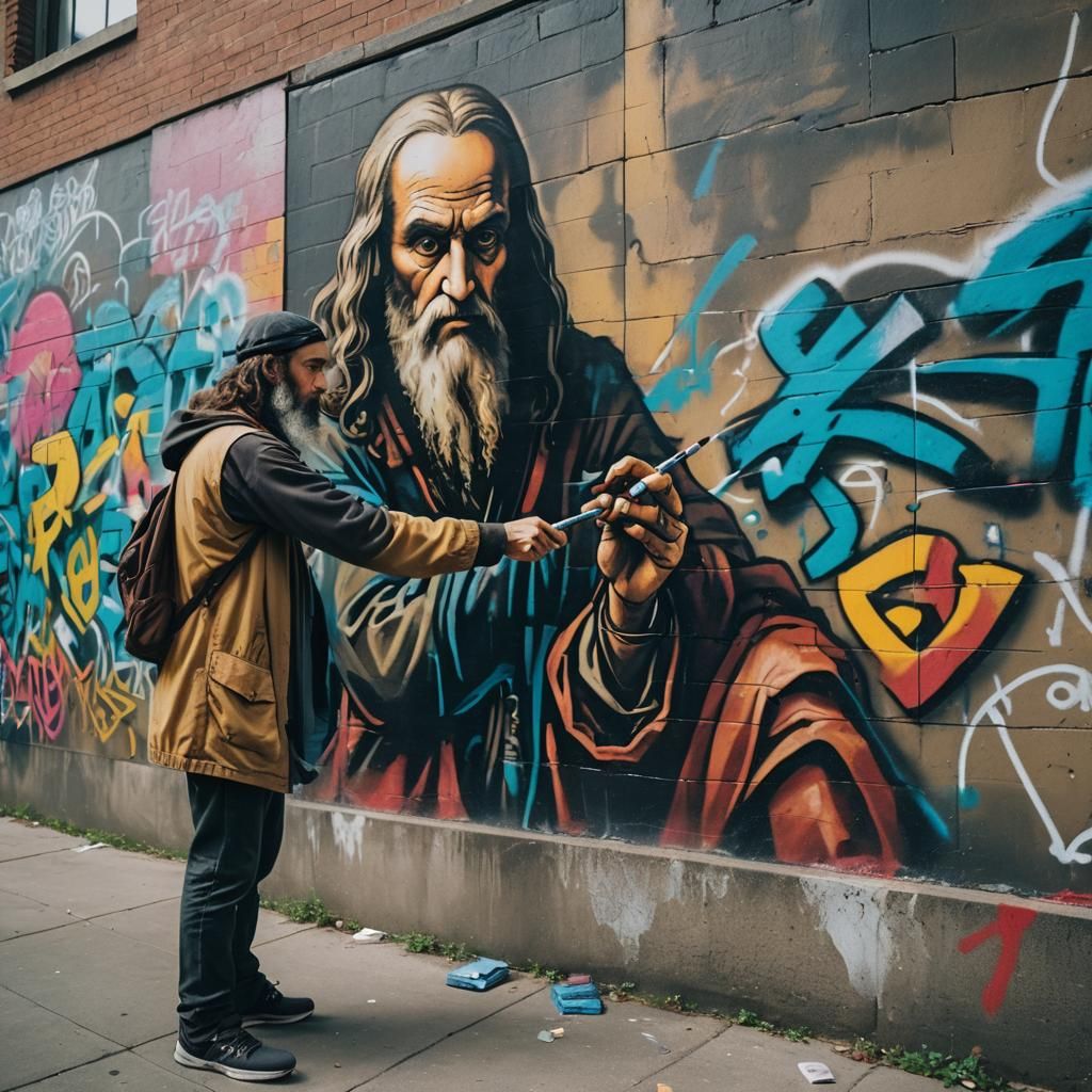 Time Travel Graffiti. - AI Generated Artwork - NightCafe Creator