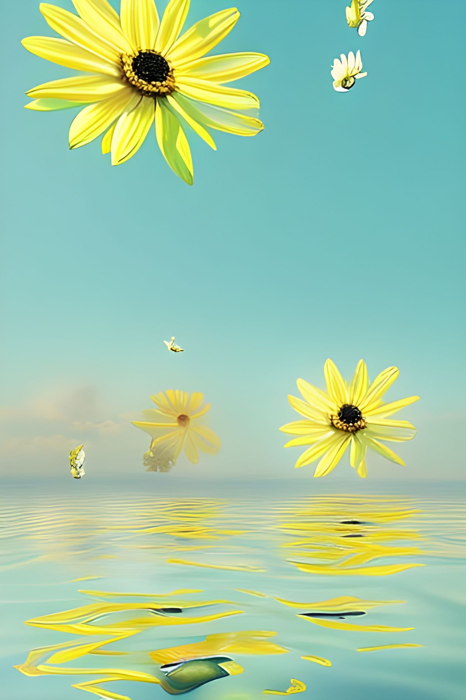 Falling Daisies - AI Generated Artwork - NightCafe Creator