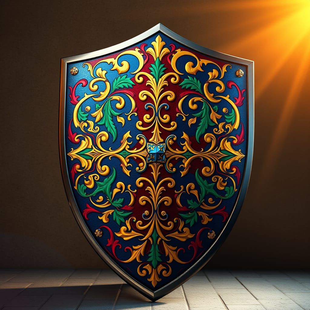 Intricate patterned shield - Intricate patterned shield