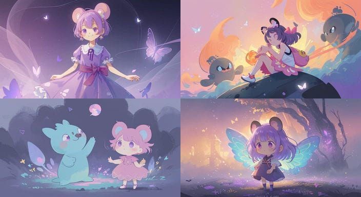 Magical Pokémon-Inspired Creature Pookie in Dreamy... - AI Art