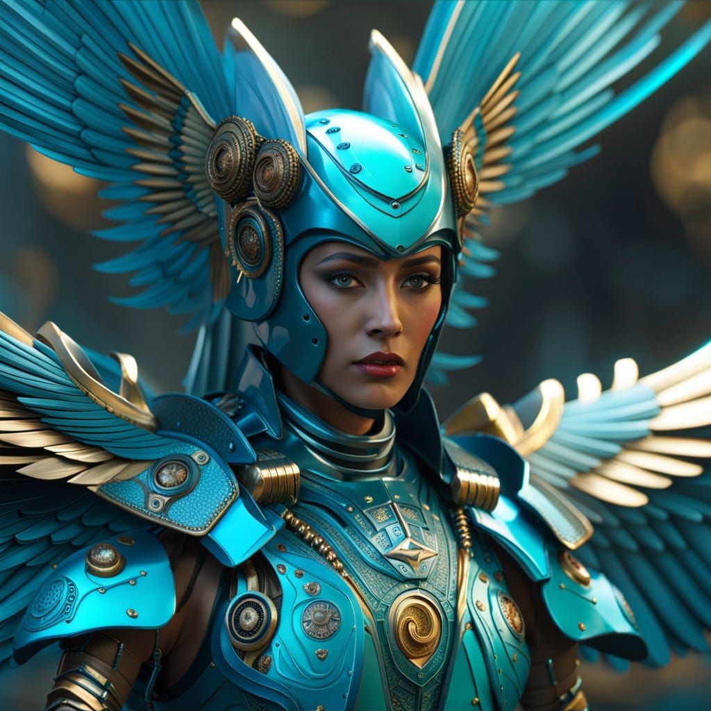 Winged Robot - AI Generated Artwork - NightCafe Creator