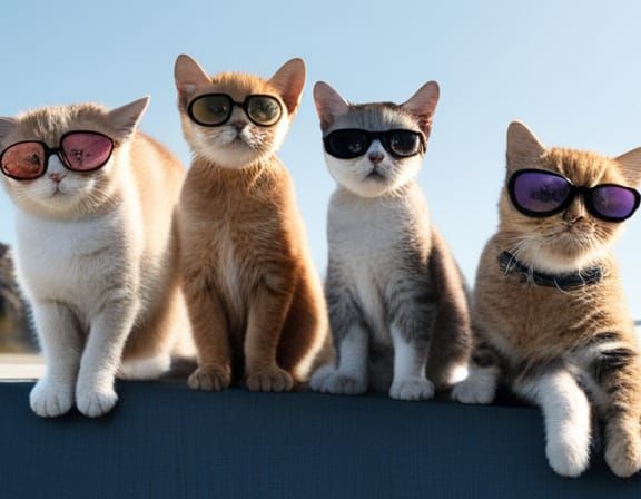 Three Cool Cats Ai Generated Artwork Nightcafe Creator
