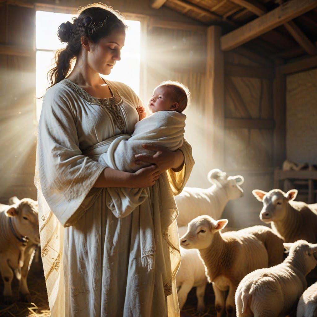 Biblical scene. 7th century BCE. Double exposure. In left half of image ...