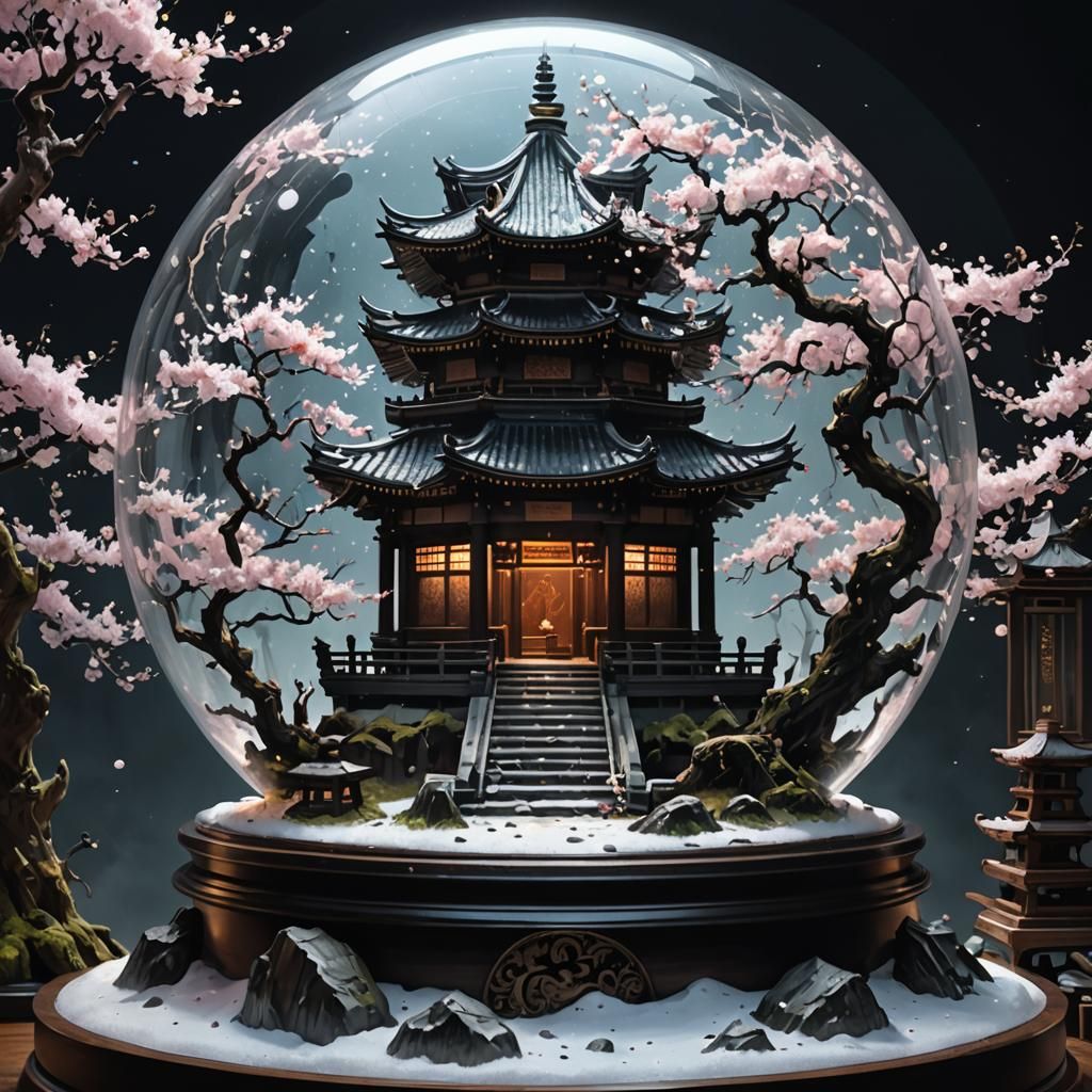 Cherry Blossom Shrine - AI Generated Artwork - NightCafe Creator