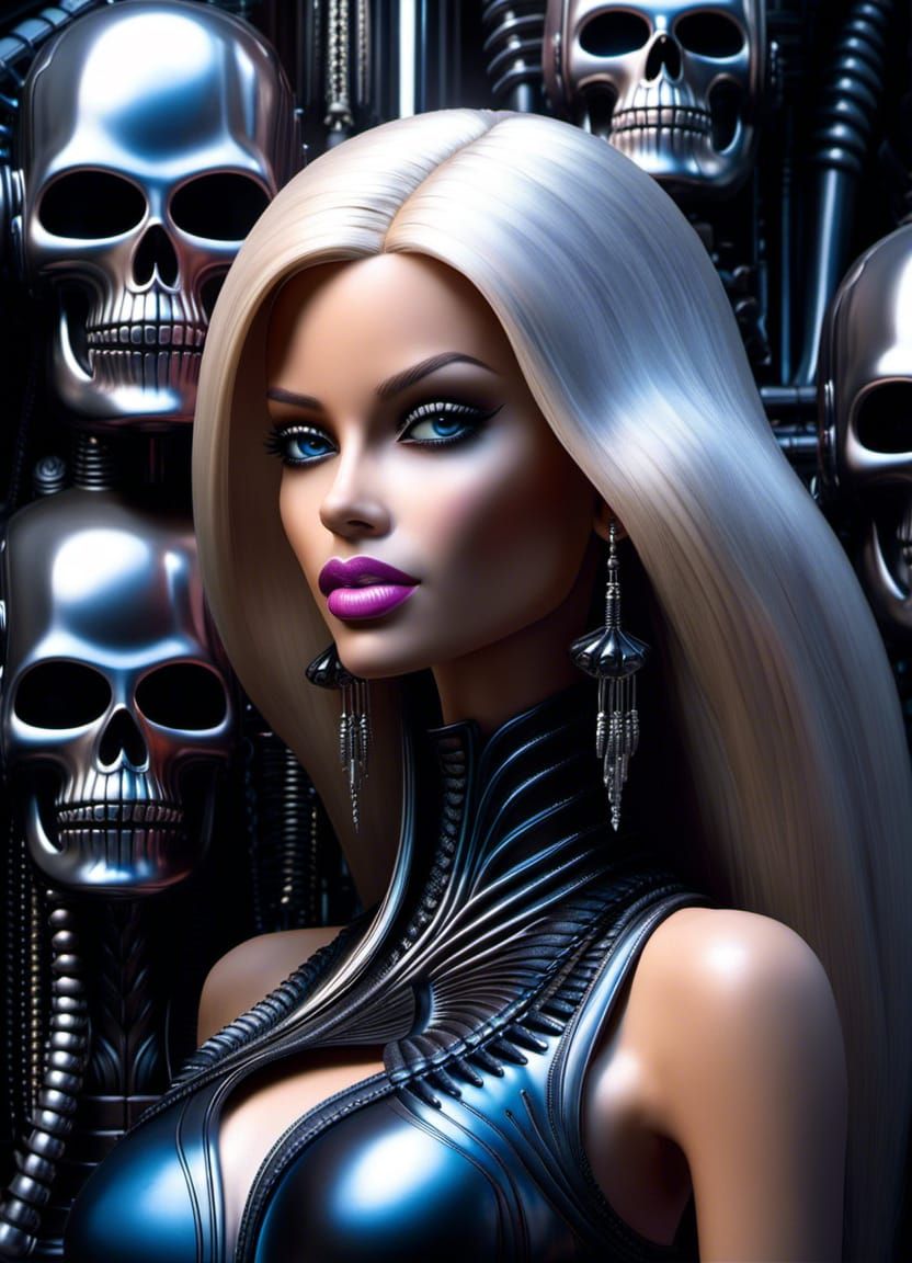 Cyborg Barbie is hot and scary - AI Generated Artwork - NightCafe Creator