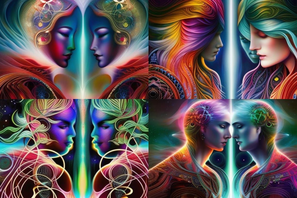 Soul Merge between Twin Flames, shared energy between two ethereal ...