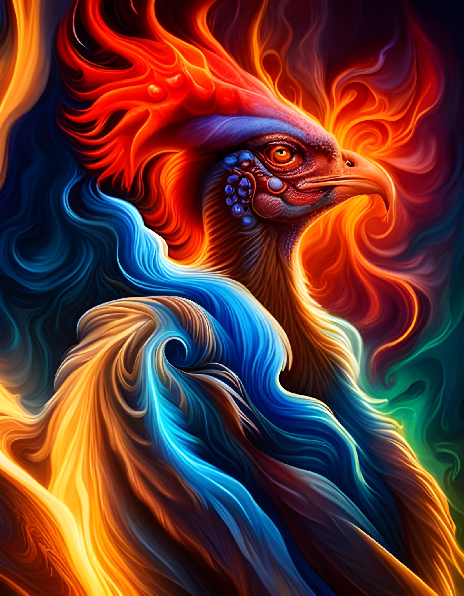 Alien Hybrid Rooster - AI Generated Artwork - NightCafe Creator