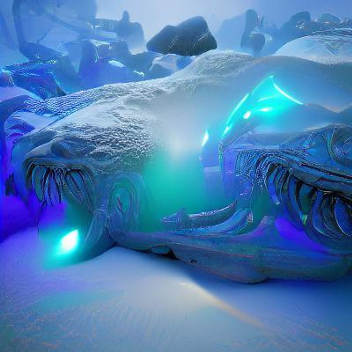 Frozen leviathan - AI Generated Artwork - NightCafe Creator