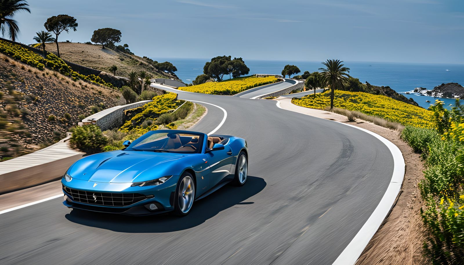 Ferrari Roma Spider self drive. - AI Generated Artwork - NightCafe Creator