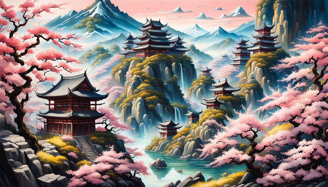 Japanese Oil Painting - AI Generated Artwork - NightCafe Creator
