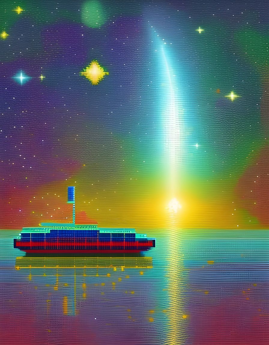 Pixel Cruise Ship - AI Generated Artwork - NightCafe Creator