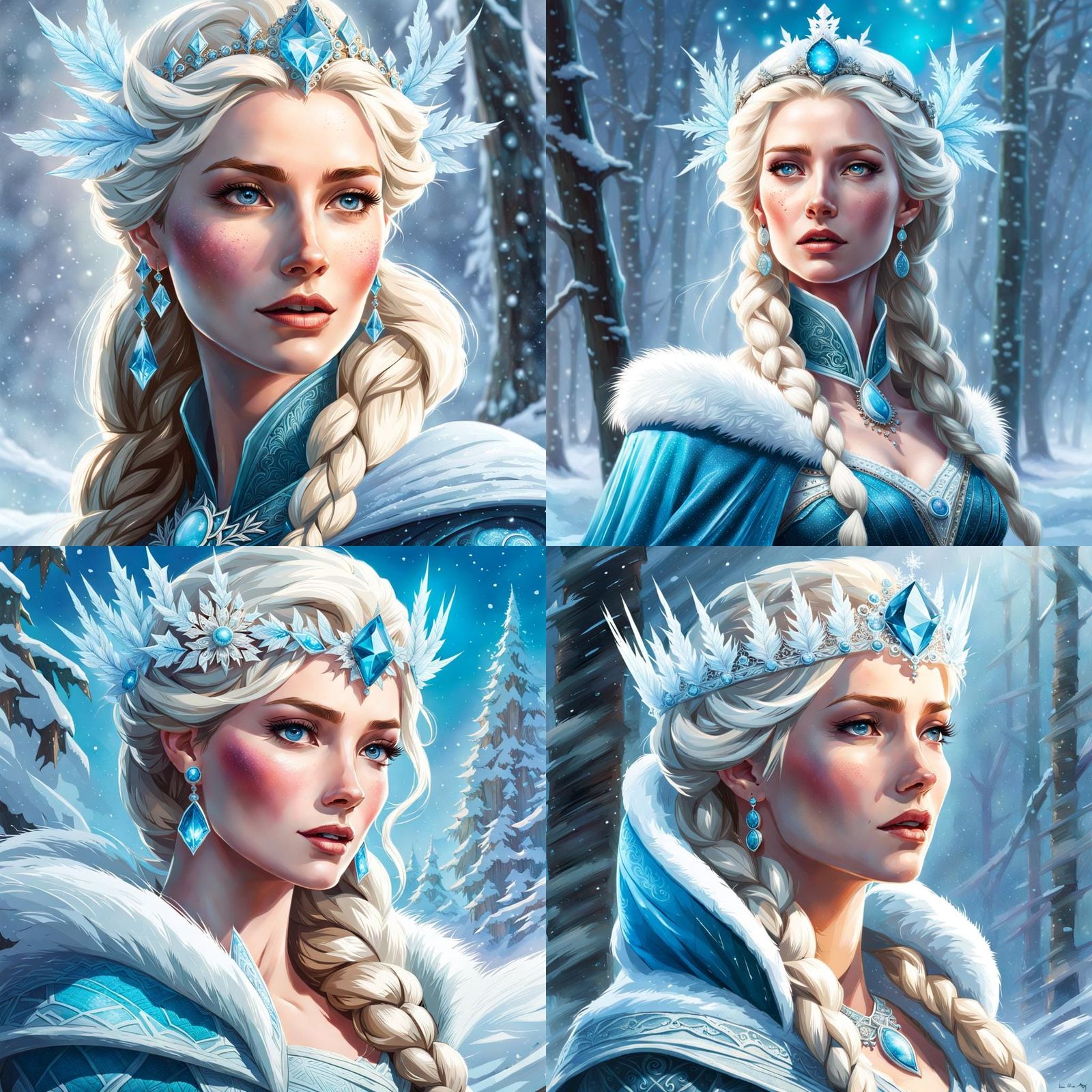 Elsa the frost queen - AI Generated Artwork - NightCafe Creator