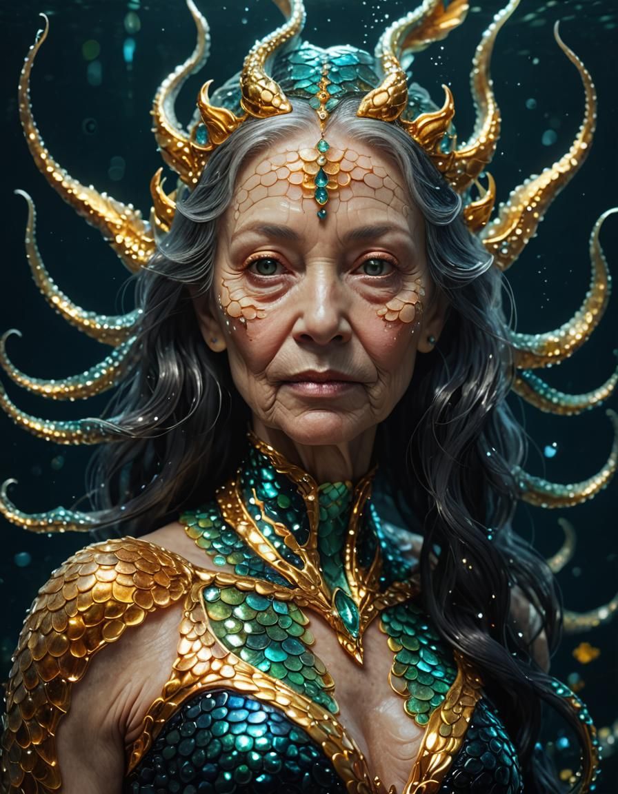 The old mermaid - AI Generated Artwork - NightCafe Creator