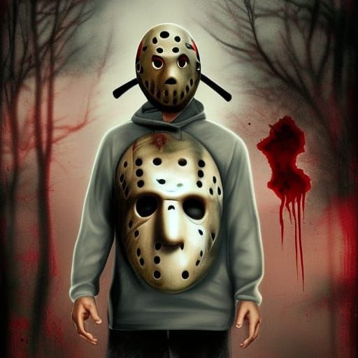 Jason Voorhees, fan and copycat - AI Generated Artwork - NightCafe Creator