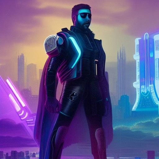 Raven as asgardian knight, synthwave neon retro cyberpunk 2099 blade ...