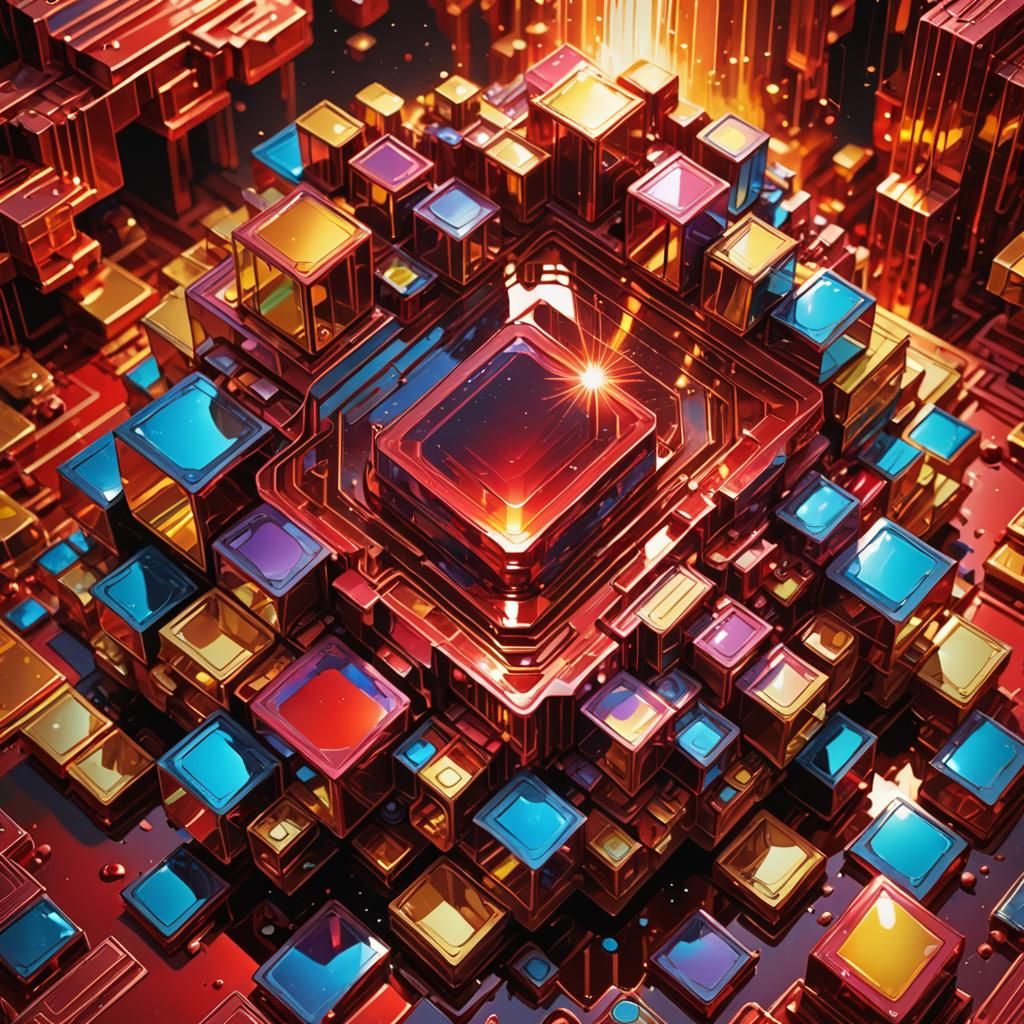 Red Glimmer - AI Generated Artwork - NightCafe Creator