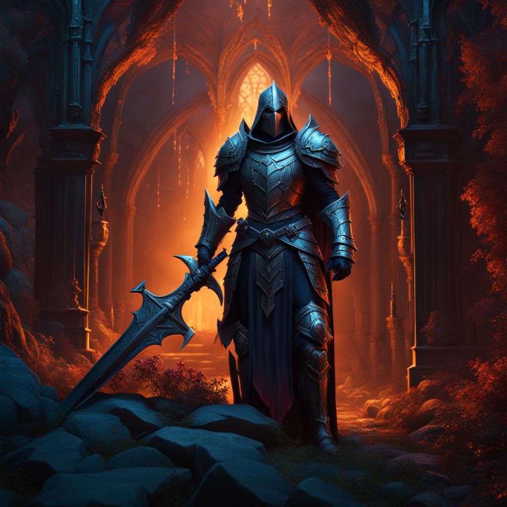 necromancer knight - AI Generated Artwork - NightCafe Creator