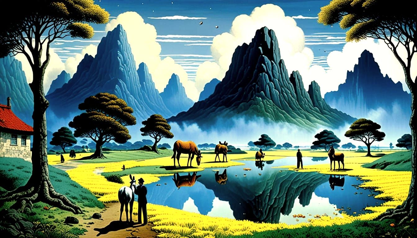 Surreal Humorous Chaos in a Whimsical Wonderland - AI Art