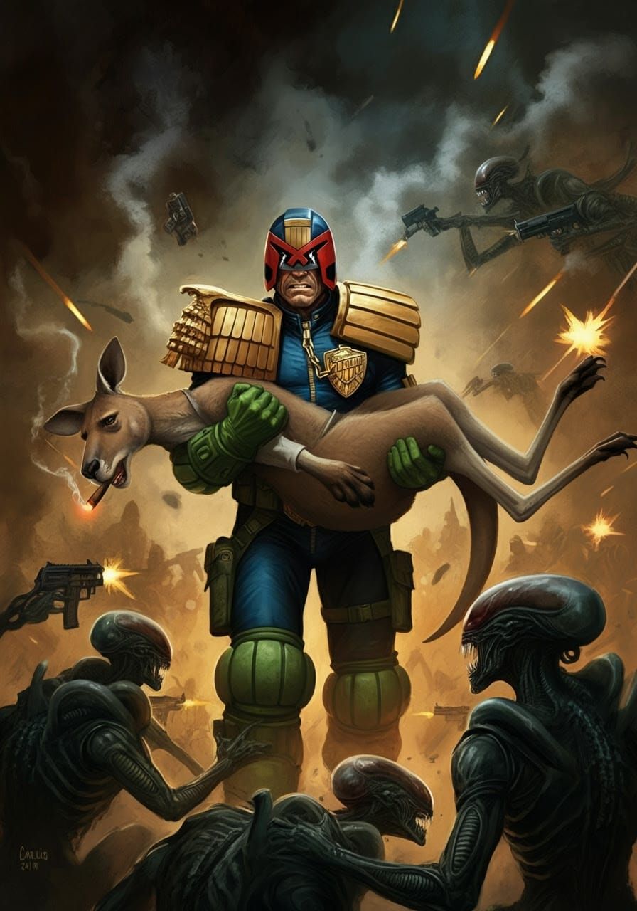 "He ain't heavy, he's my brother." - Judge Dredd Carries a C...