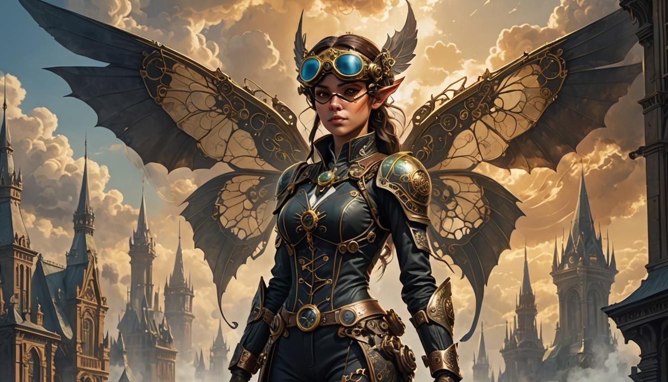 elf aviator in her winged suit - AI Generated Artwork - NightCafe Creator
