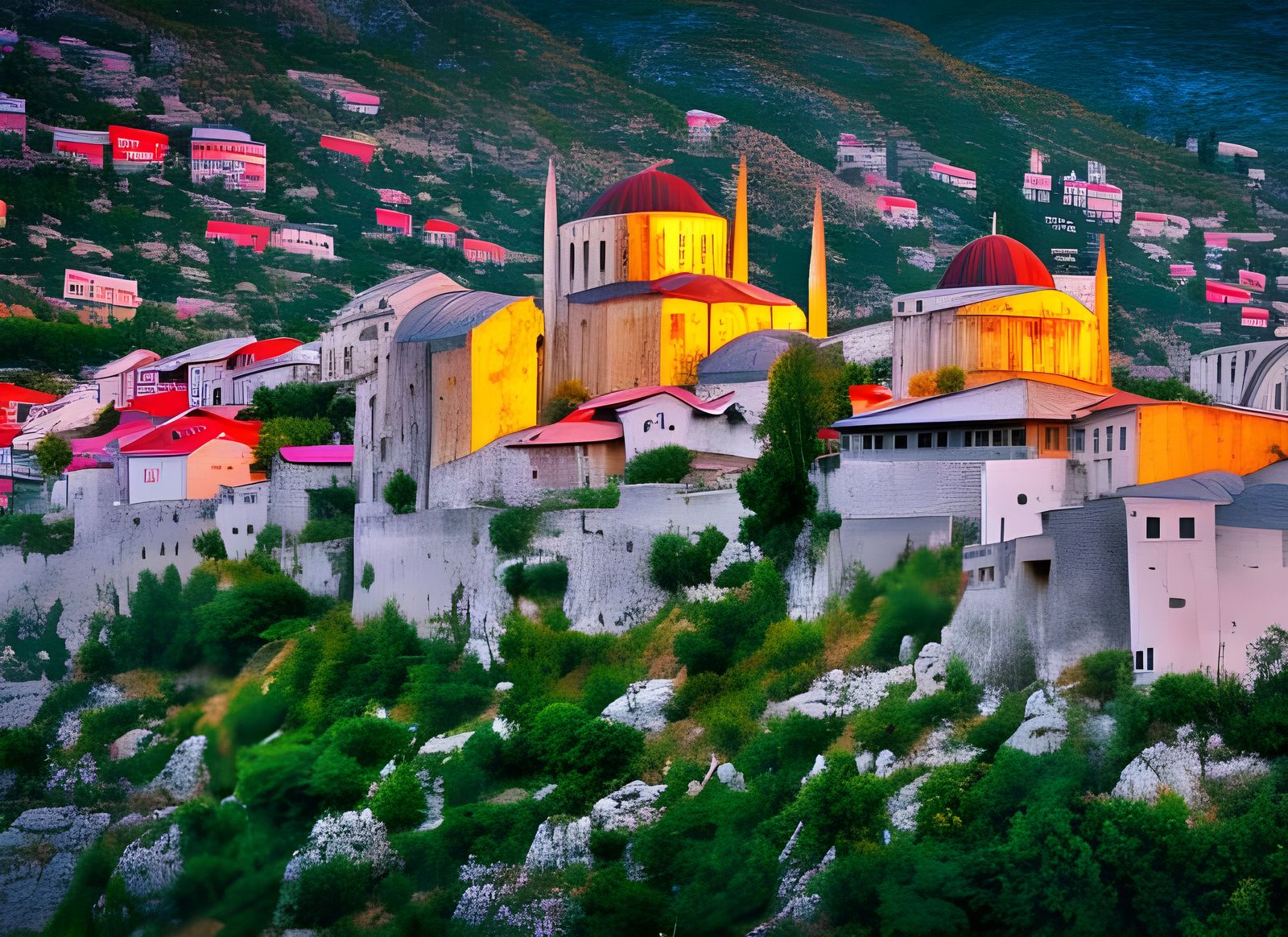 Mostar en Bosnie-Herzégovine 2 - AI Generated Artwork - NightCafe Creator