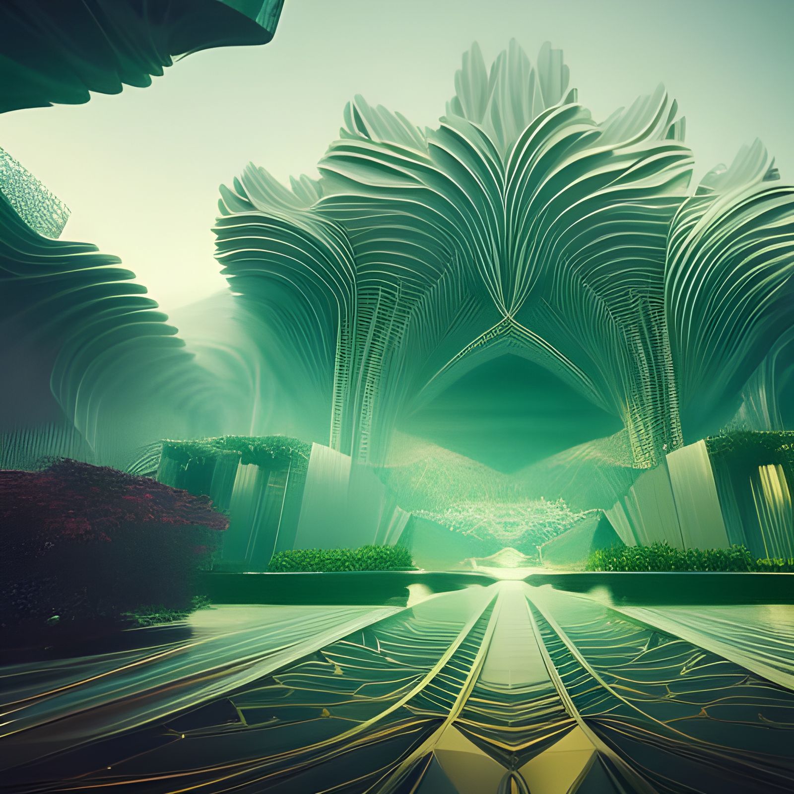 Geometric architecture 002 - AI Generated Artwork - NightCafe Creator