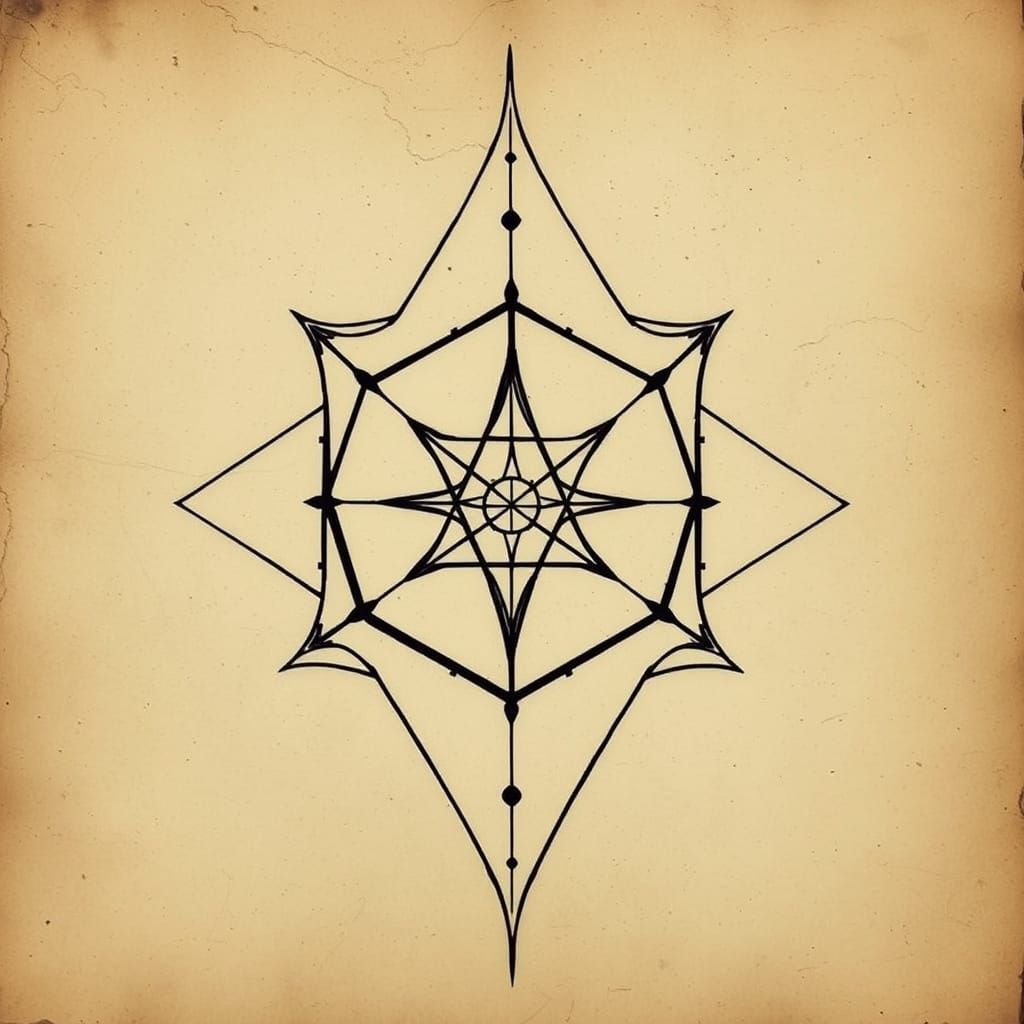 Astral Projection Sigil in Minimalist Geometric St... - AI Art