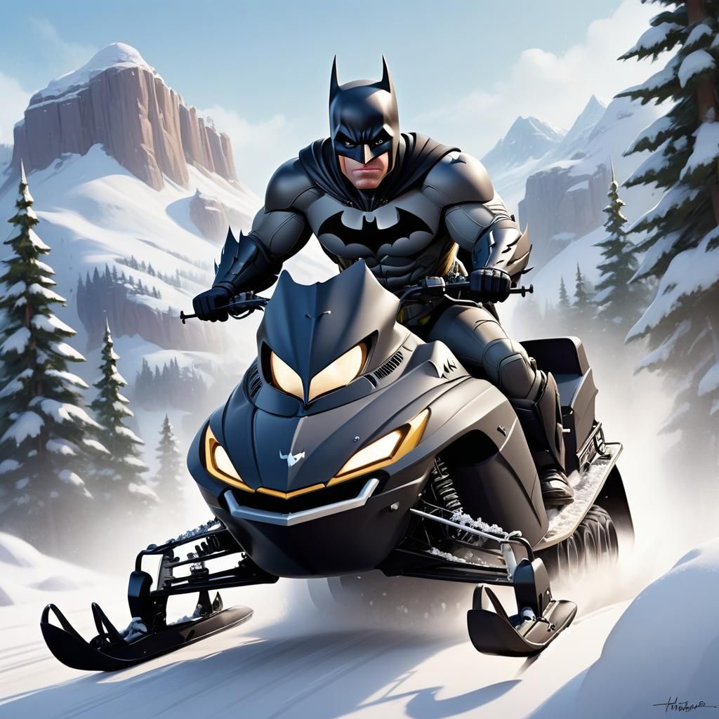 "Holy Snowmobile Batman" - AI Generated Artwork - NightCafe Creator