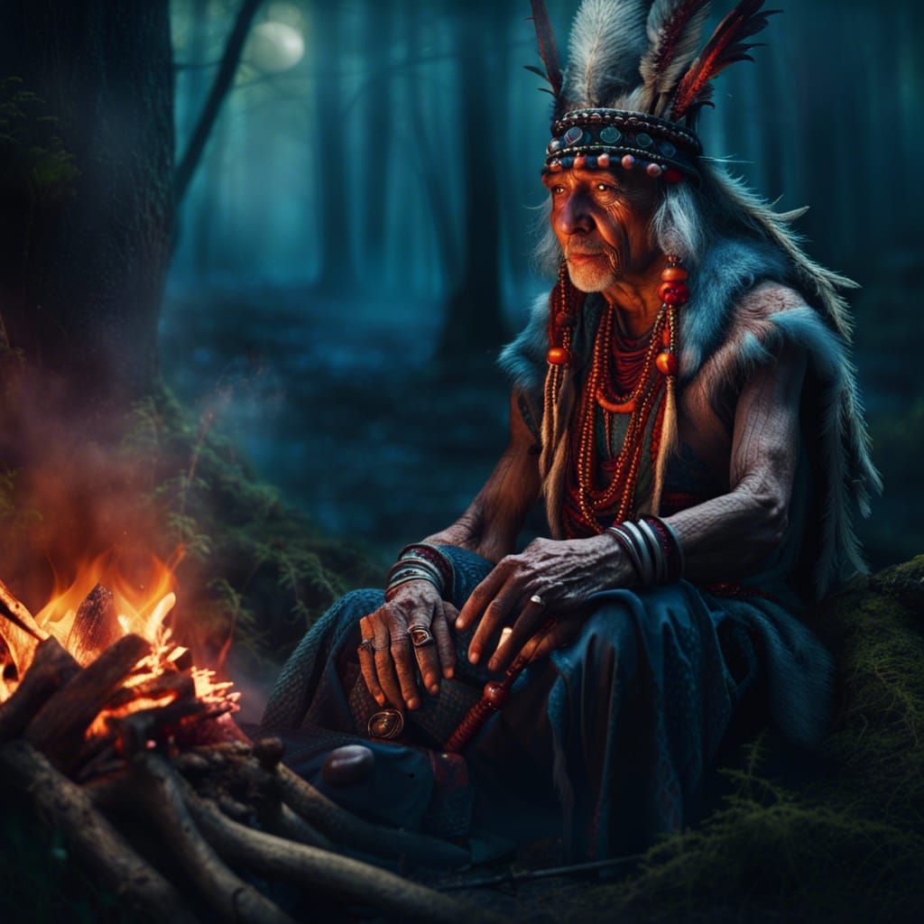 senior shaman - AI Generated Artwork - NightCafe Creator