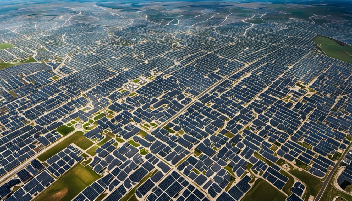 A stunning aerial photograph capturing the sprawling expanse of a ...