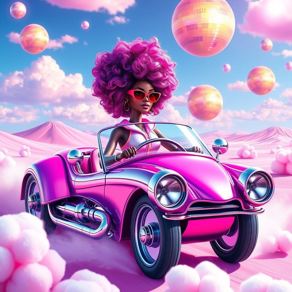 Sugar and Slay - Vibrant Retro-Futuristic Barbie Cruises a C...