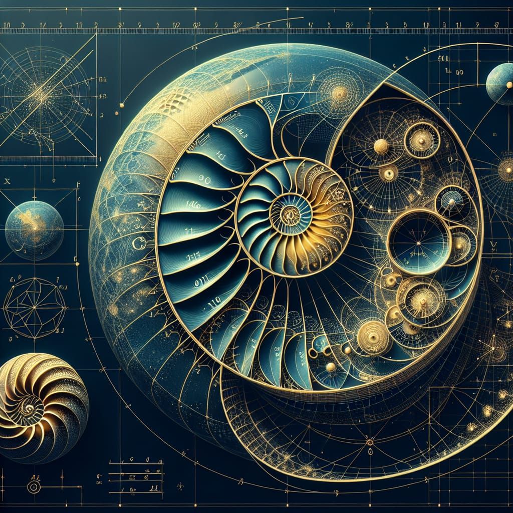 Sacred Geometric Study, Aurea Proportion 🐚 - AI Generated Artwork ...