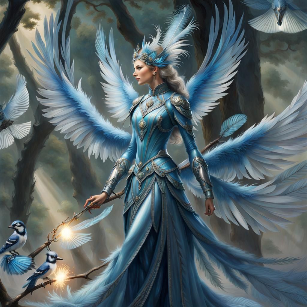 Blue Fae - AI Generated Artwork - NightCafe Creator