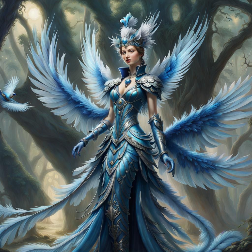 Blue Fae - AI Generated Artwork - NightCafe Creator