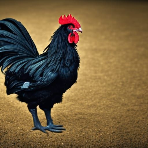 All Black Ayam Cemani Rooster, intricate details, HDR, beautifully shot ...