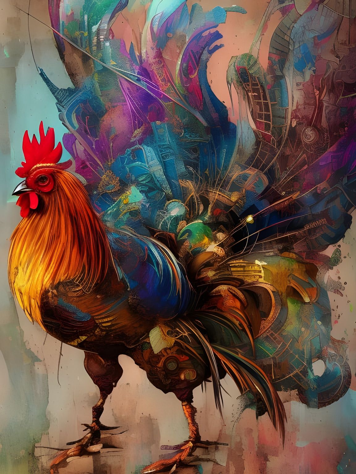 Majestic Rooster - AI Generated Artwork - NightCafe Creator