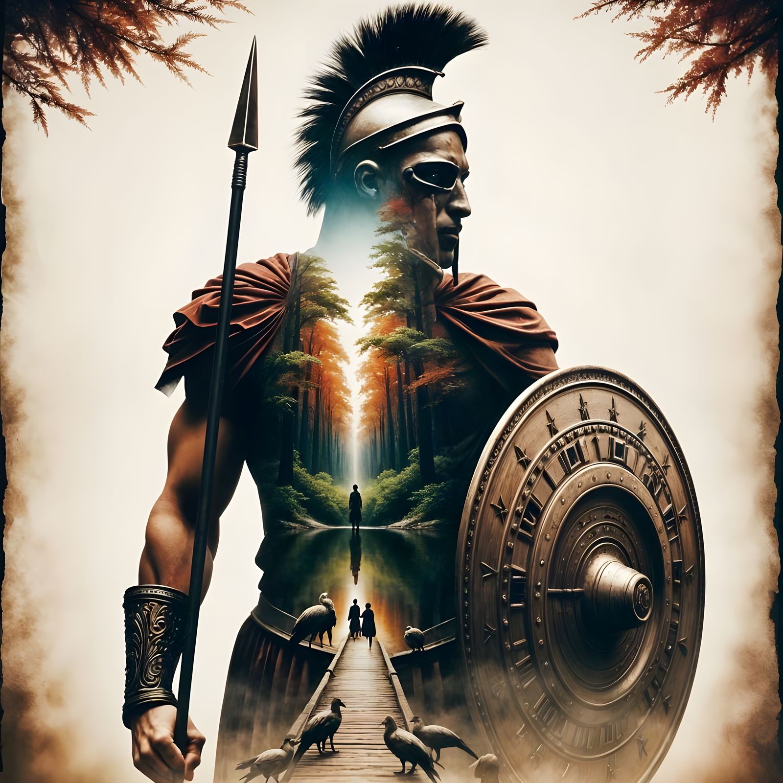 THE SPARTAN WARRIOR STANDS: - Spartan Warrior Double Exposur...
