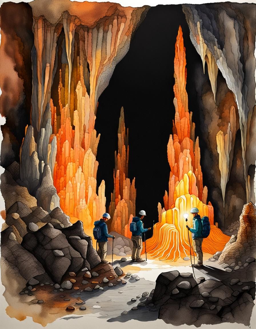 Modern caveman bring light into the darkness - AI Generated Artwork ...