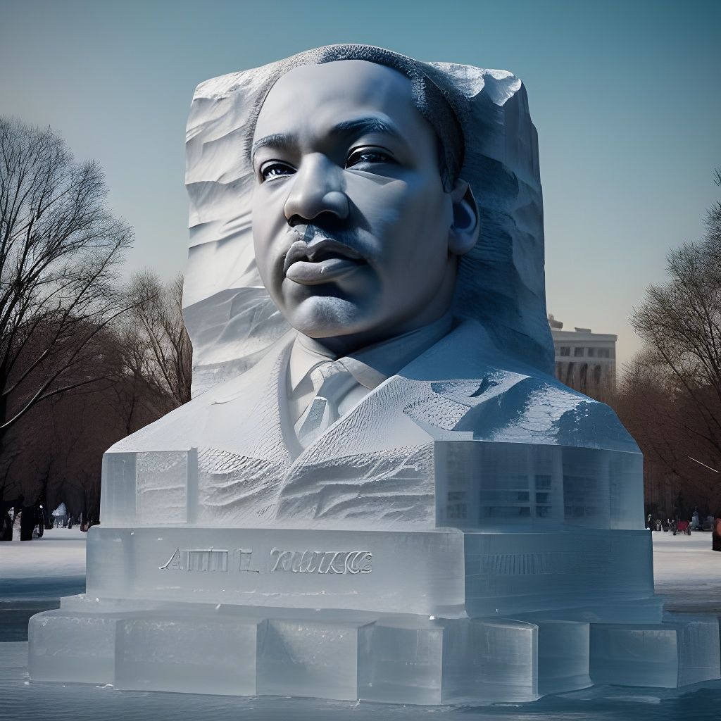 MLK Day Ice Sculpture - AI Generated Artwork - NightCafe Creator