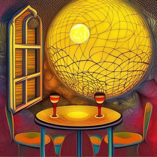 Dim Lit Cafe - AI Generated Artwork - NightCafe Creator