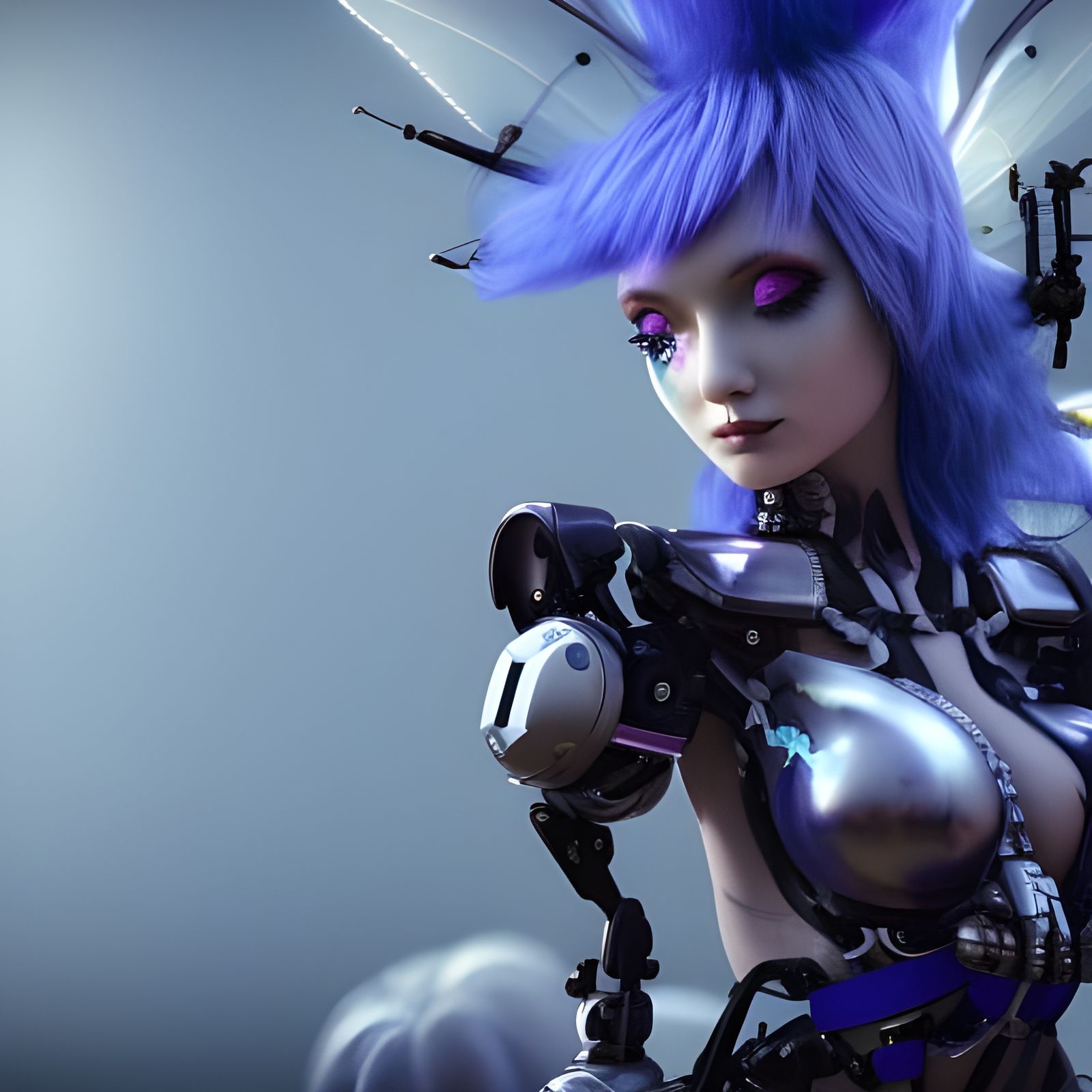 Cyber-fairy - AI Generated Artwork - NightCafe Creator