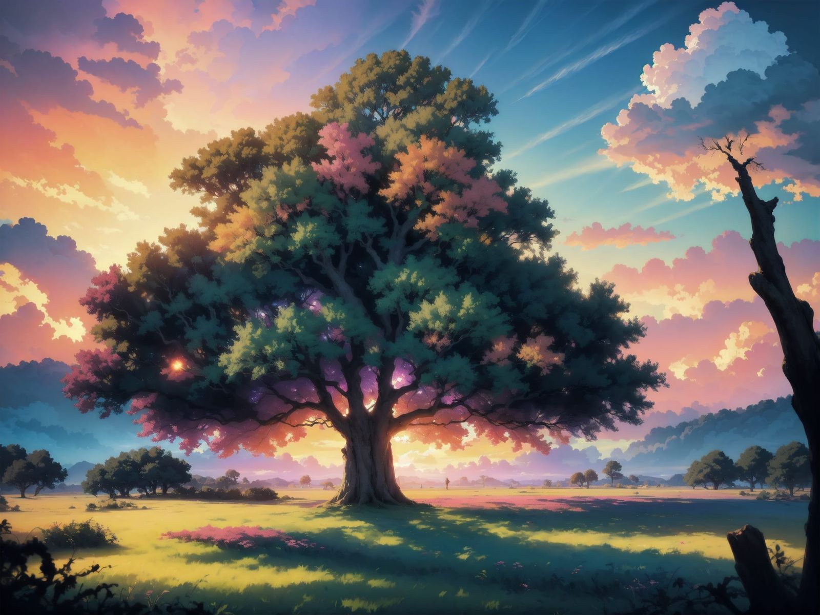 Colorful tree - AI Generated Artwork - NightCafe Creator