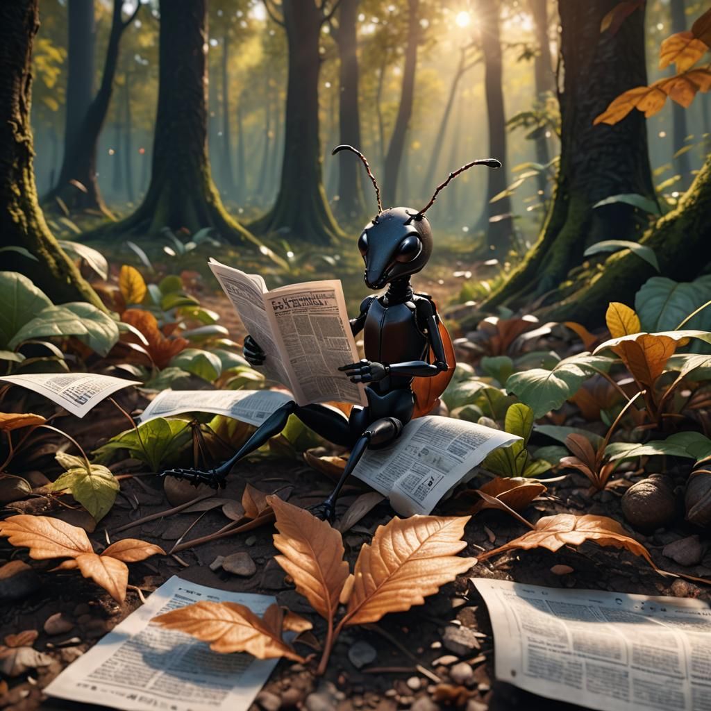 Ant’s newspaper - AI Generated Artwork - NightCafe Creator